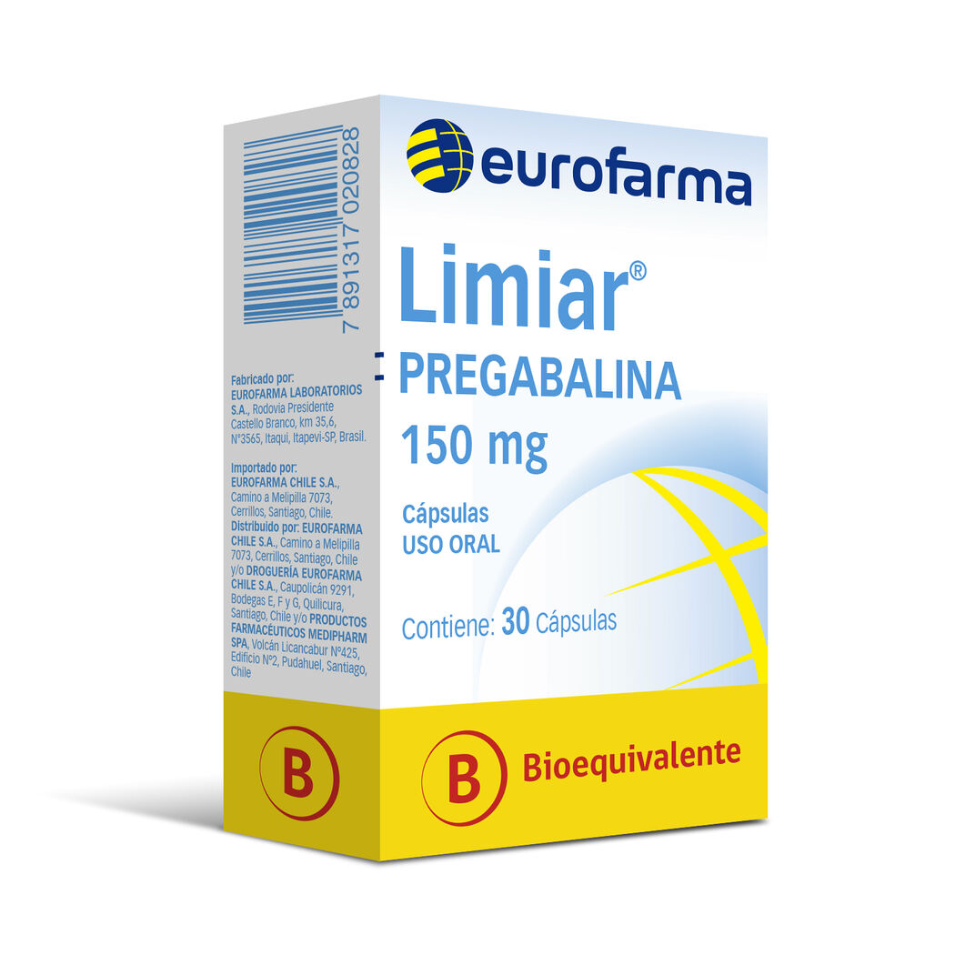 Limiar (B) Pregabalina 150mg 30 Cápsulas | Productos | Salcobrand