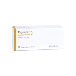 Thyrozol 5mg 50 Comprimidos Recubiertos | Productos | Salcobrand