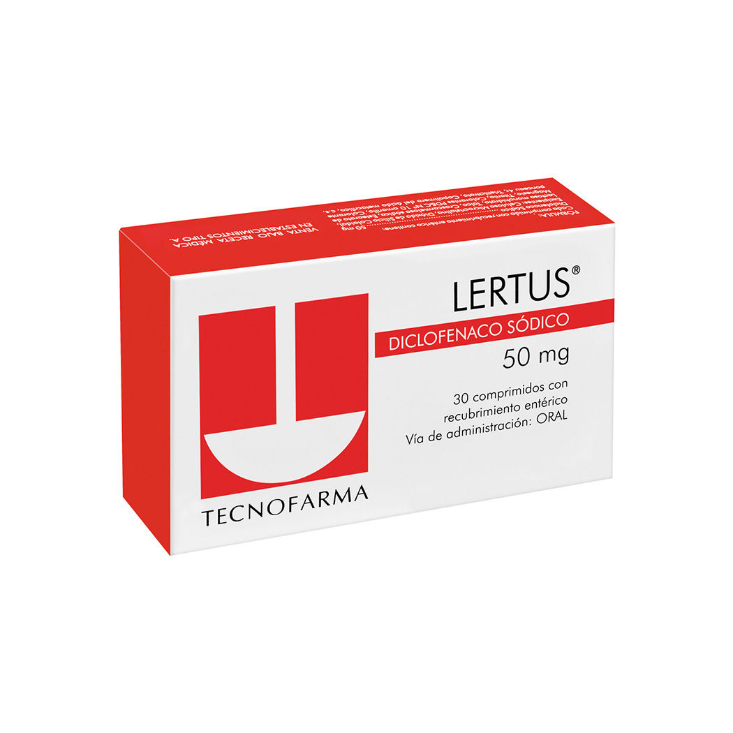 Comprimidos Diclofenaco sódico Lertus x30 50 mg | Productos | Salcobrand