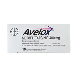 Avelox (R) Moxifloxacino 400mg 10 Comprimidos Recubiertos | Productos ...