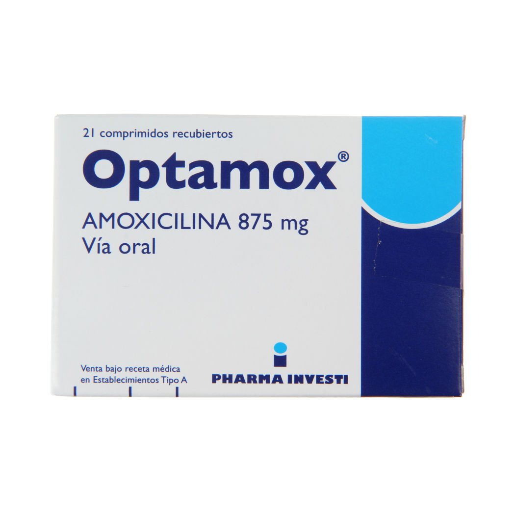 Optamox Amoxicilina 875mg 21 Comprimidos Recubiertos | Productos ...