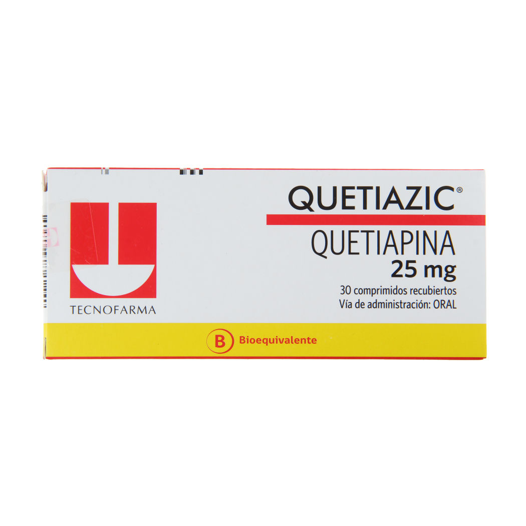Quetiazic (B) Quetiapina 25mg 30 Comprimidos Recubiertos | Productos ...
