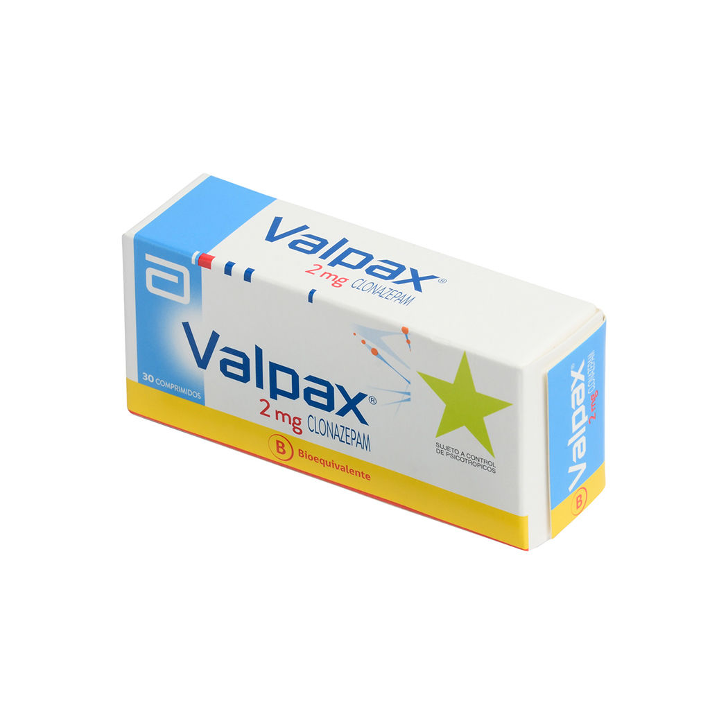Valpax (B) Clonazepam 2 mg 30 Comprimidos | Productos | Salcobrand