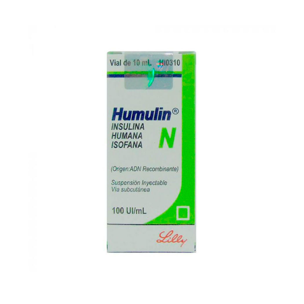 Humulin N Insulina Isofánica 100UI/ml Inyectable 1 Vial 10ml ...