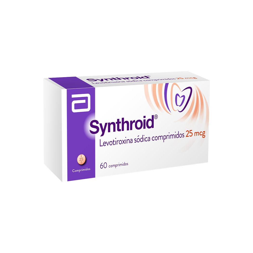 Synthroid Levotiroxina Sódica 25 mcg 60 Com. Rec. | Productos | Salcobrand