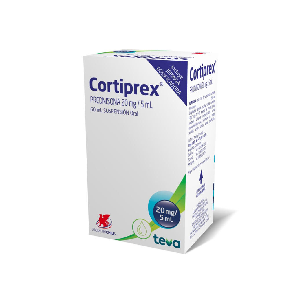 Cortiprex Prednisona 20mg/5ml Suspensión Oral 60ml | Productos | Salcobrand