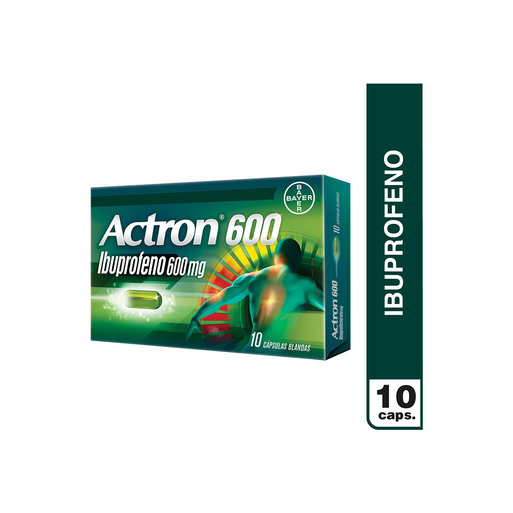 Actron Ibuprofeno 600 mg 10 Cápsulas Blandas | Productos | Salcobrand