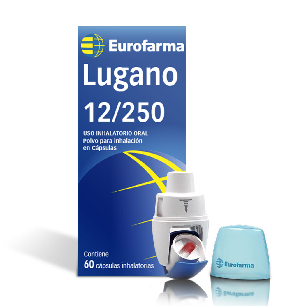 Lugano inhalación polvo 60 cap. 12/250 mcg | Productos | Salcobrand
